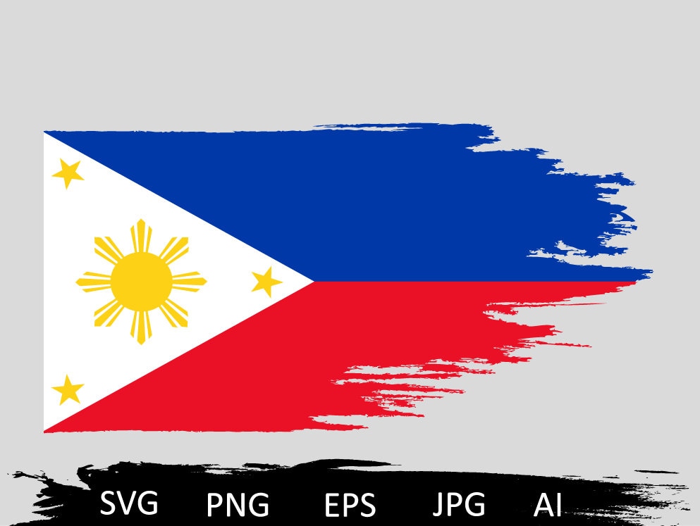 Distressed Philippines Flag Svg Filipino Flag Shirtfilipino | Etsy