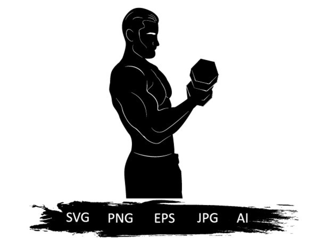 Muscular Man Silhouette,exercise Svg,gym Shirt,gym Svg, Abs Svg,workout ...
