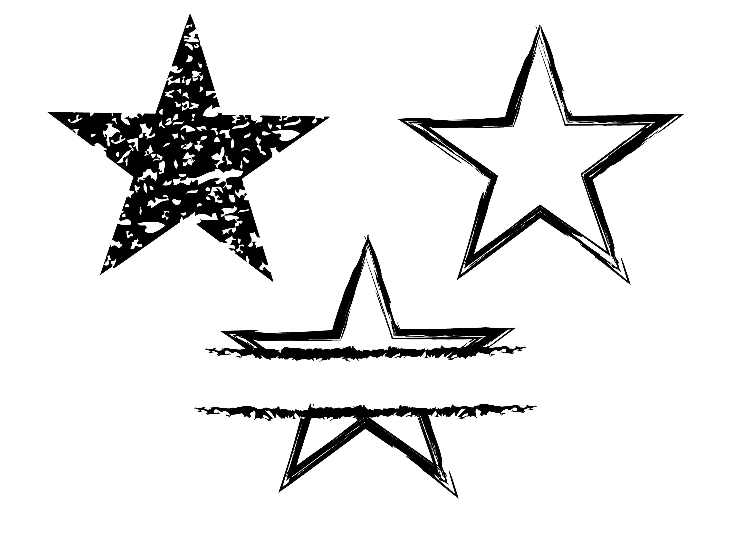 Distressed star svg monogram frame svg grunge star svg | Etsy