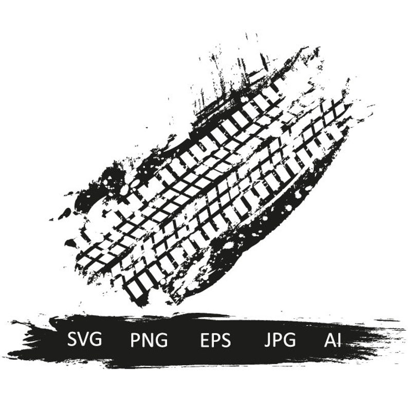Tire Track Svg Tyre Tracks Svg File Car Wheel Tire Print - Etsy