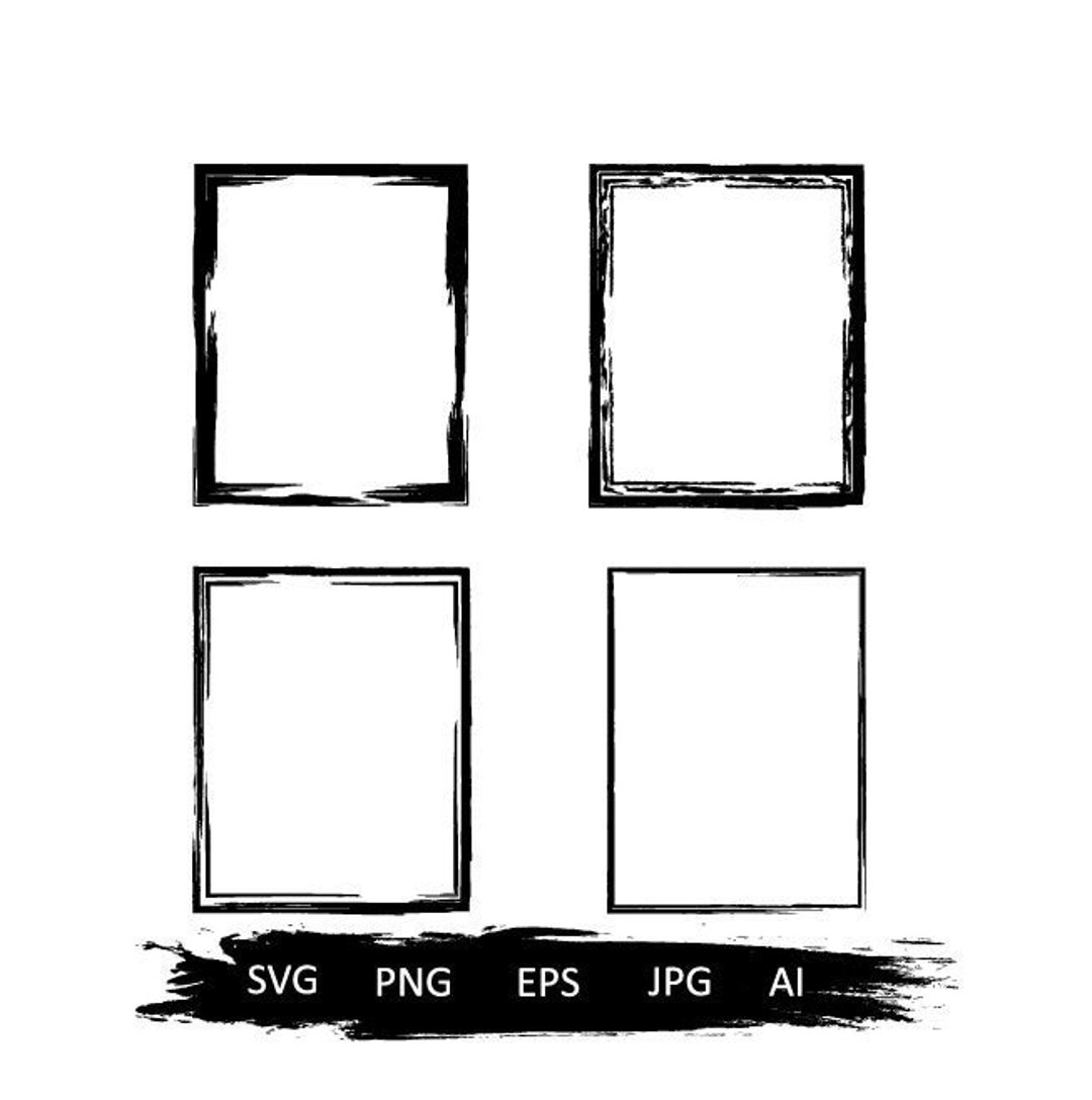 Grunge Frame Svg,distressed Frame Svg,png,square Frame Svg,frame ...