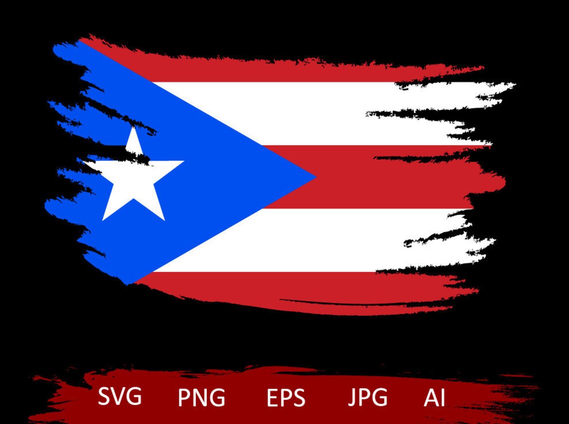 Puerto Rico Flag Svg Puerto Rican Flag Shirt Distressed Flag | Etsy Canada