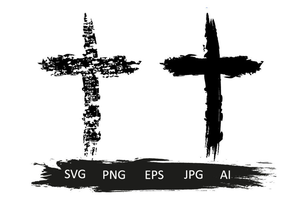 Grunge Cross Svg, Cross SVG, Cross Svg Silhouette Files, Crosses Vector ...