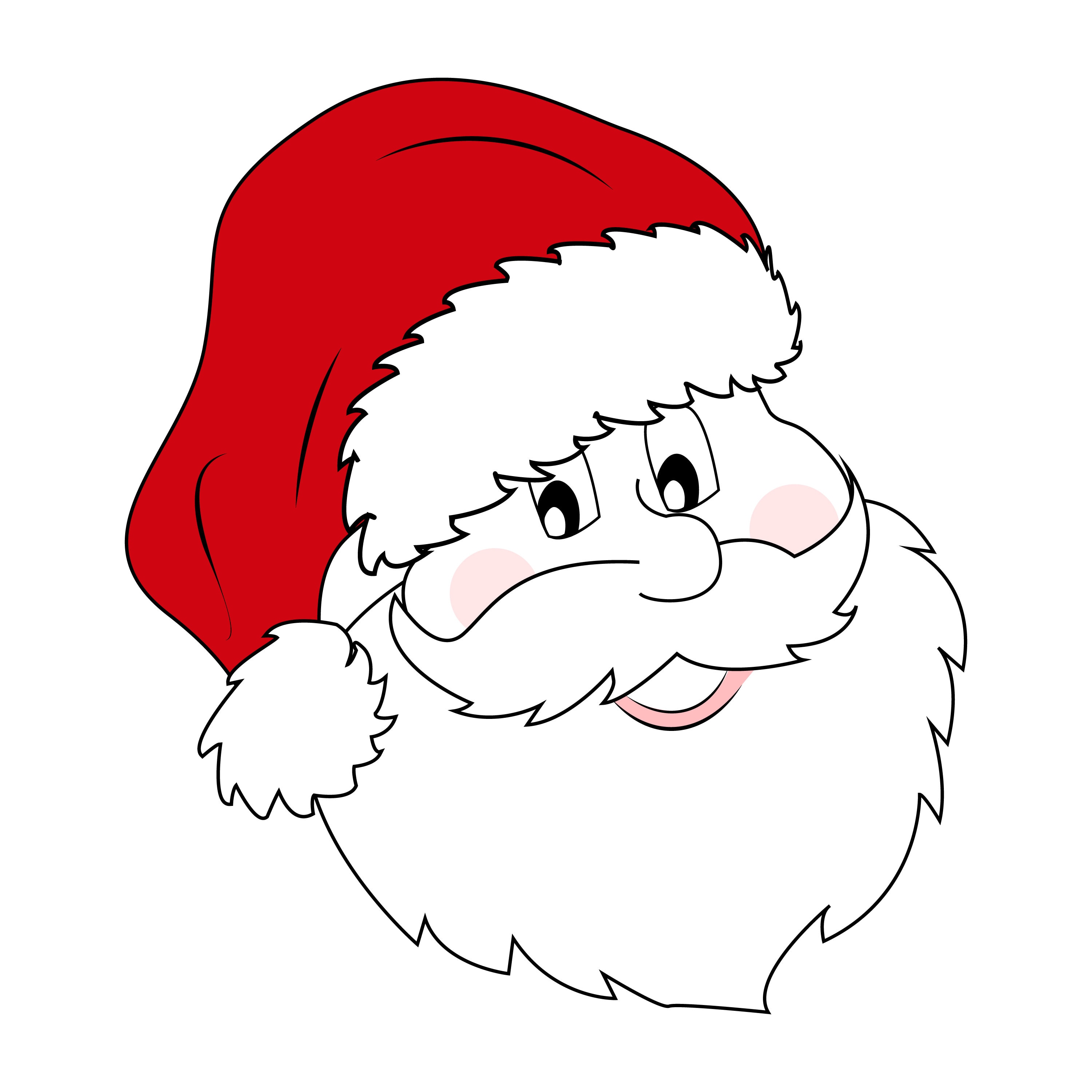 Christmas Santa Face Svg, Santa Face Svg, Kids Christmas Svg, Santa ...