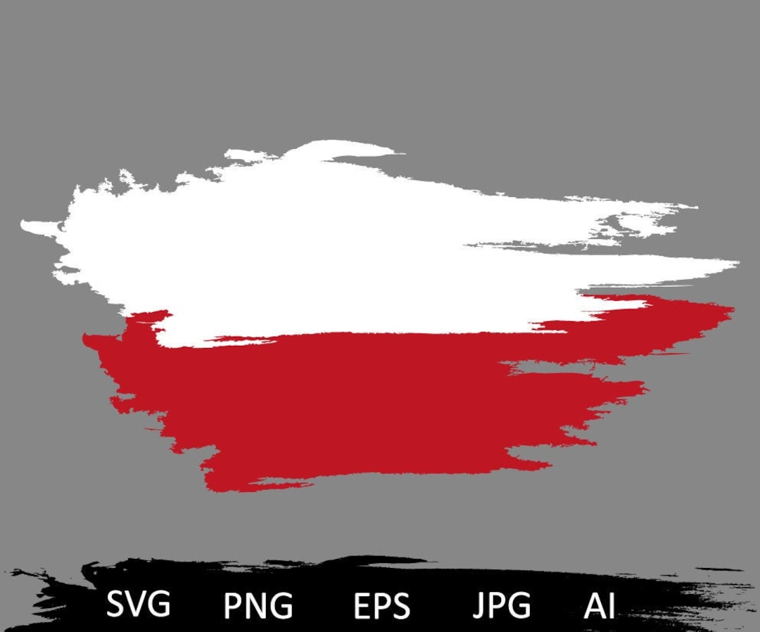 Poland Flag Svg, Distressed Polish Flag Svg,polish Flag Svg,poland Flag ...