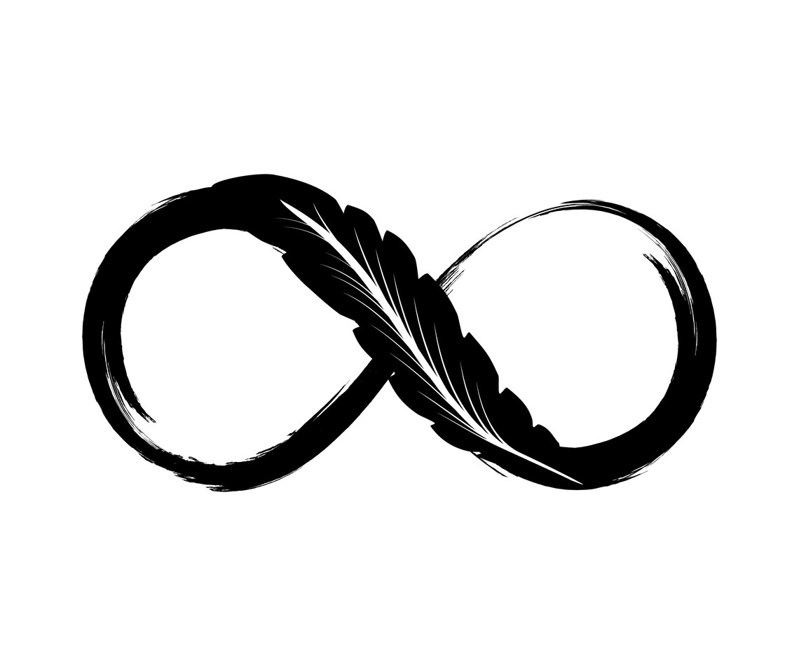 Infinity Feather Svginfinity Symbolfeather Svginfinity | Etsy