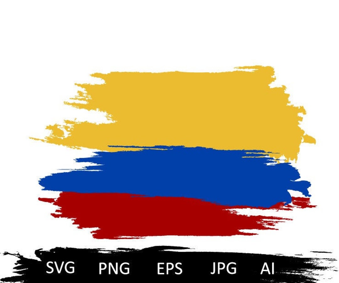 Colombia Flag Svg,colombia Flag Shirt,distressed Colombia Flag Svg ...