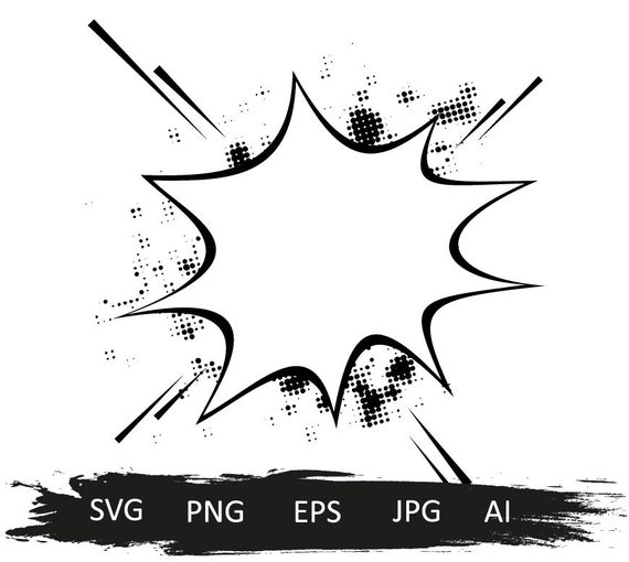 Comic-Buch SVG Callout Bombe Explosion Sterne Explosion - Etsy.de