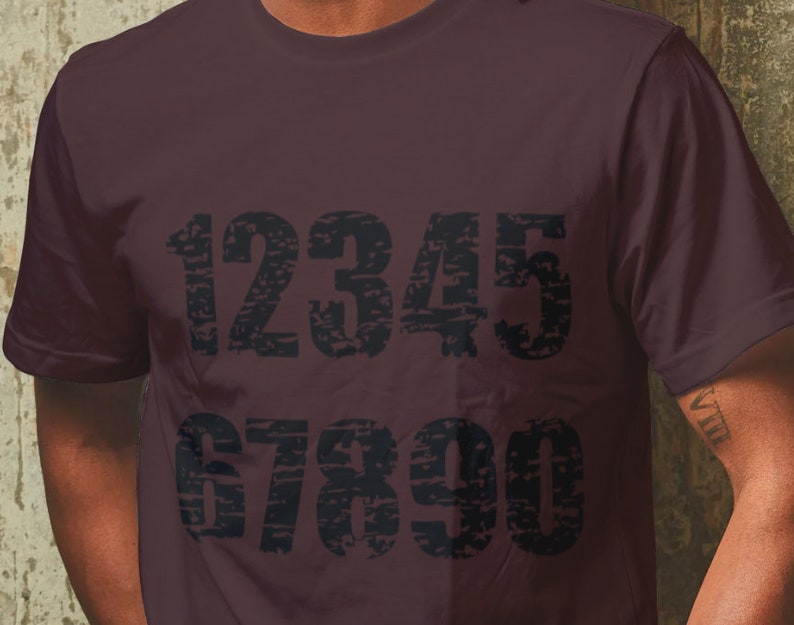 Distressed Numbers Svg, Grunge Numbers Svg, Numbers Svg, Sports Number ...