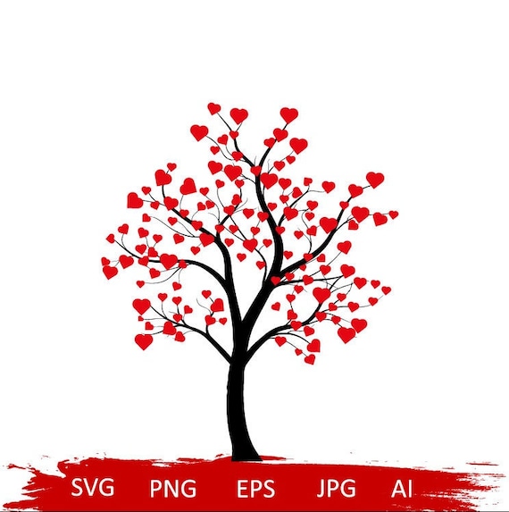 Valentines Day Tree Clip Art Family Tree Heart Frame SVG Family