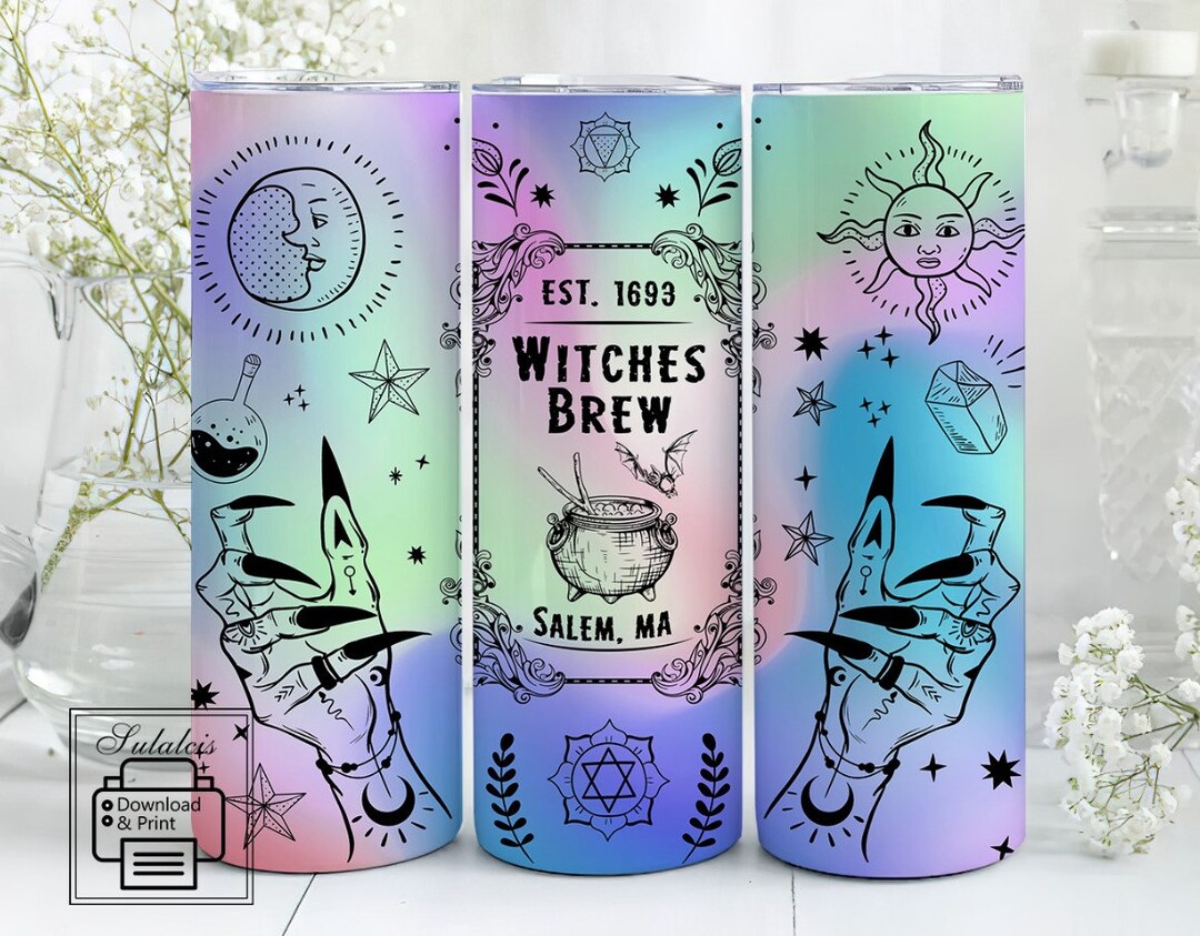 Witches Brew 20 Oz Skinny Tumbler Sublimation Design Digital - Etsy