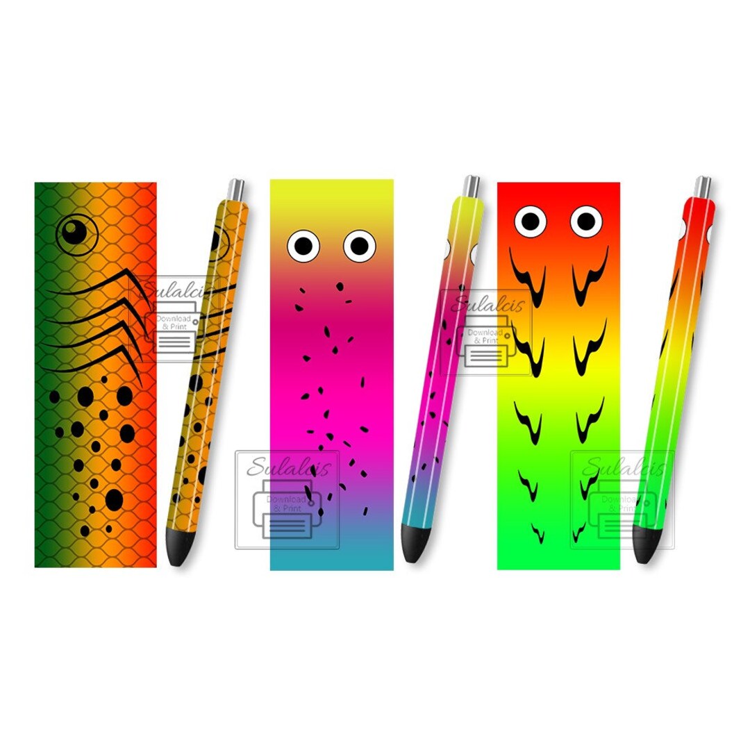 Fishing Lure Pen Wraps Set 3 Png,fishing Lure,fish Scales,fishing Lover ...