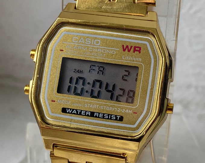 Replica of CASIO Gold A159W Digital Illuminator Watch - Casio Alarm ...