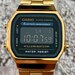 CASIO Black/gold A168WG Original Digital Illuminator Watch Casio Alarm ...
