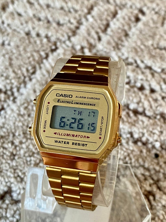 CASIO Gold A168WG Original Digital Illuminator Watch … - Gem