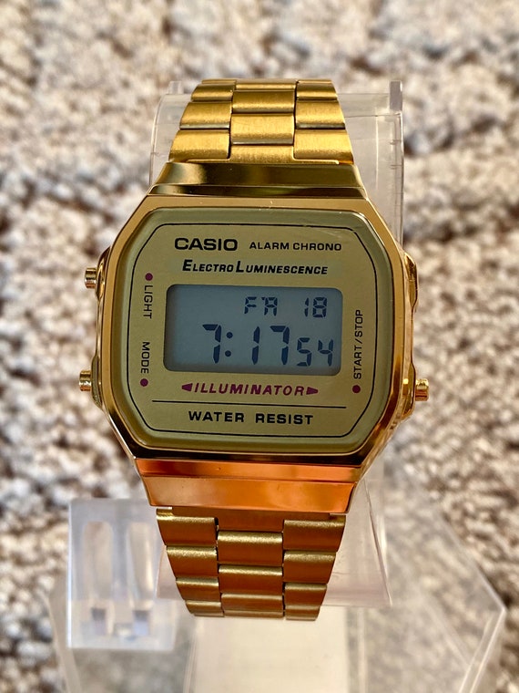 CASIO Gold A168WG Original Digital Illuminator Watch … - Gem