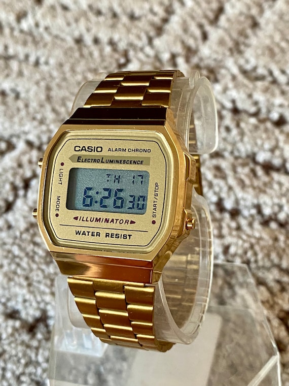 CASIO Gold A168WG Original Digital Illuminator Watch … - Gem