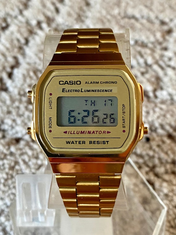 CASIO Gold A168WG Original Digital Illuminator Watch … - Gem