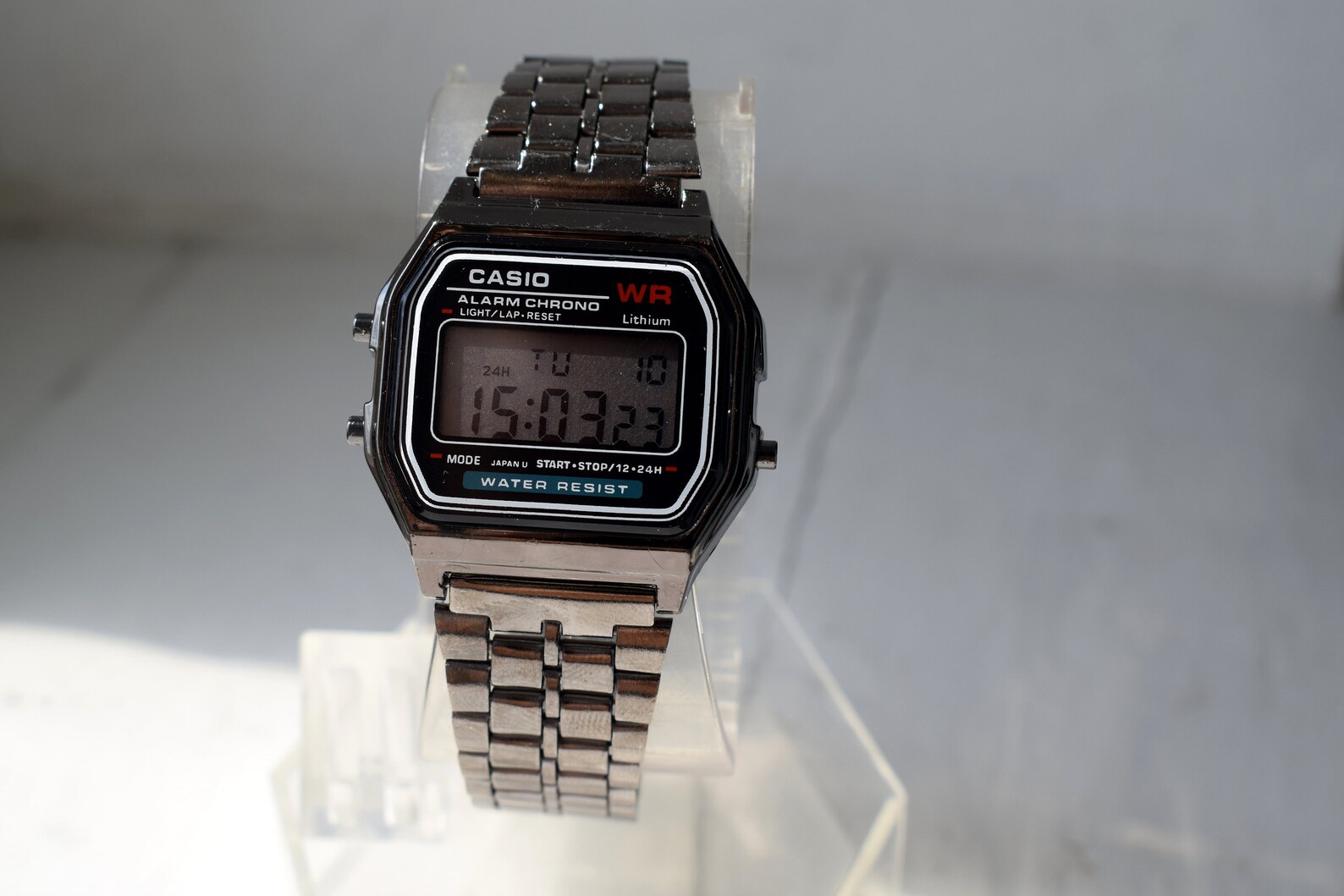 Replica of CASIO Metal Black A159W Digital Illuminator Watch | Etsy
