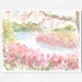 Pastel Pink Country Flower Landscape Watercolor Digital Print - Etsy