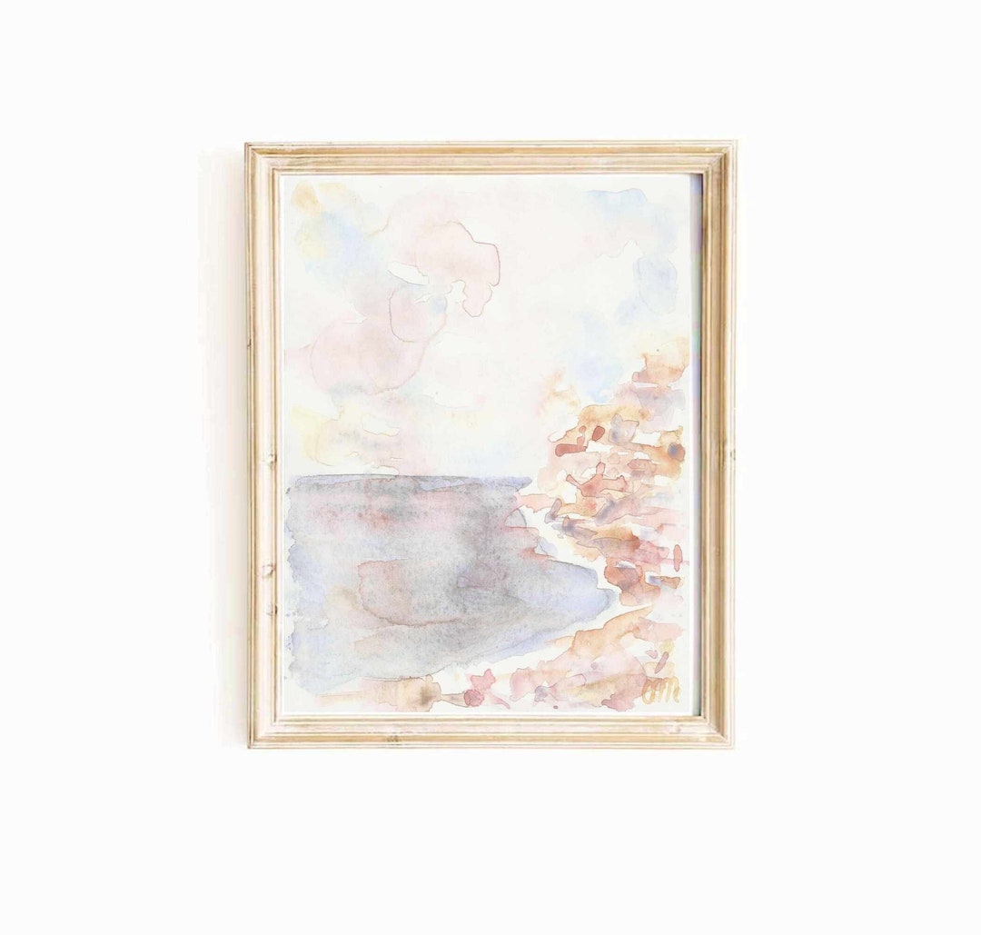 Pastel Amalfi Coast Print: Positano Italy Seascape (digital Download ...