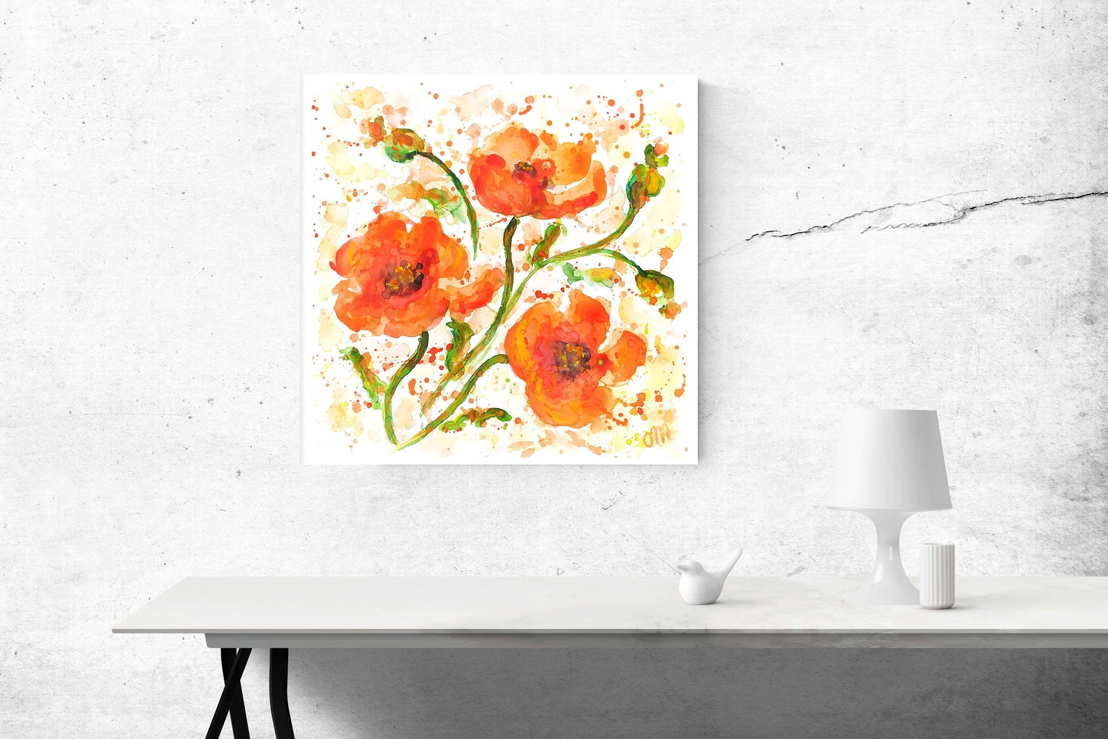 Orange Poppy Watercolor Digital Print Ukrainian Artist - Etsy