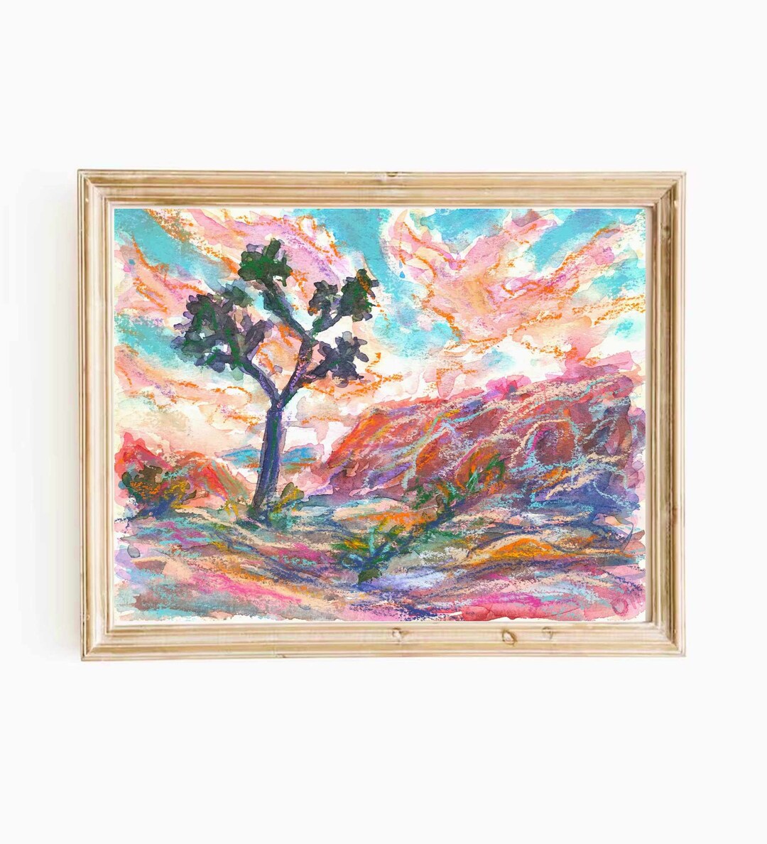 Joshua Tree Sunset Print: Southwest Desert Wall Art (digital Download ...
