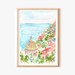 Set of 9 Italy Coast Landscape Watercolor Prints Amalfi - Etsy