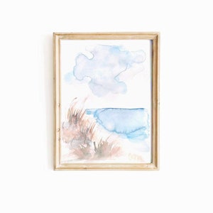 Set of 6 Pastel Blue Pink Coastal Nursery Watercolor Prints Hawaii ...