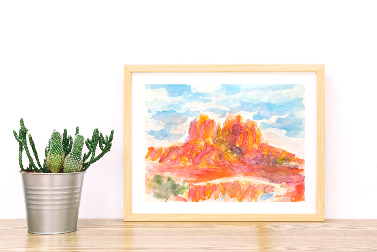 Sedona Red Rock Southwest Watercolor Print Arizona Landscape | Etsy