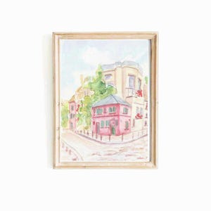 Pastel Pink Preppy Paris Watercolor Print Set of 6 Eiffel Tower France ...