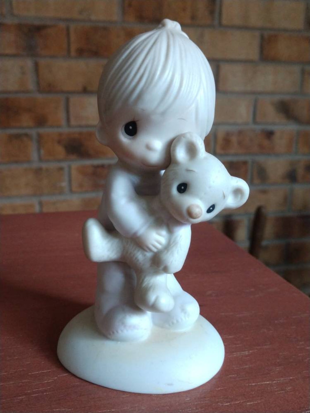 Precious Moments Figurine Boy With Teddy jesus Loves - Etsy