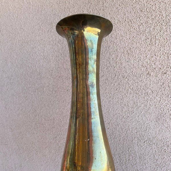 Tall Brass Vase - Etsy