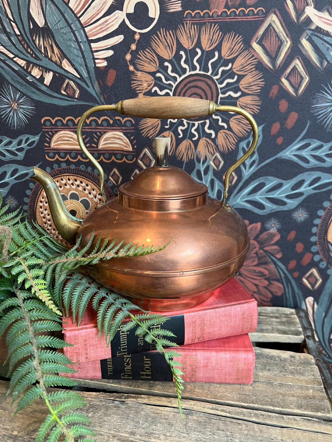 Vintage B & M Metalcraft Hollander Copper/brass Tea Kettle - Etsy