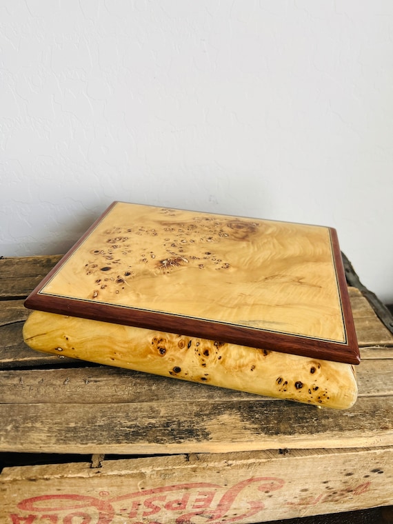 vintage burl wood box - Gem