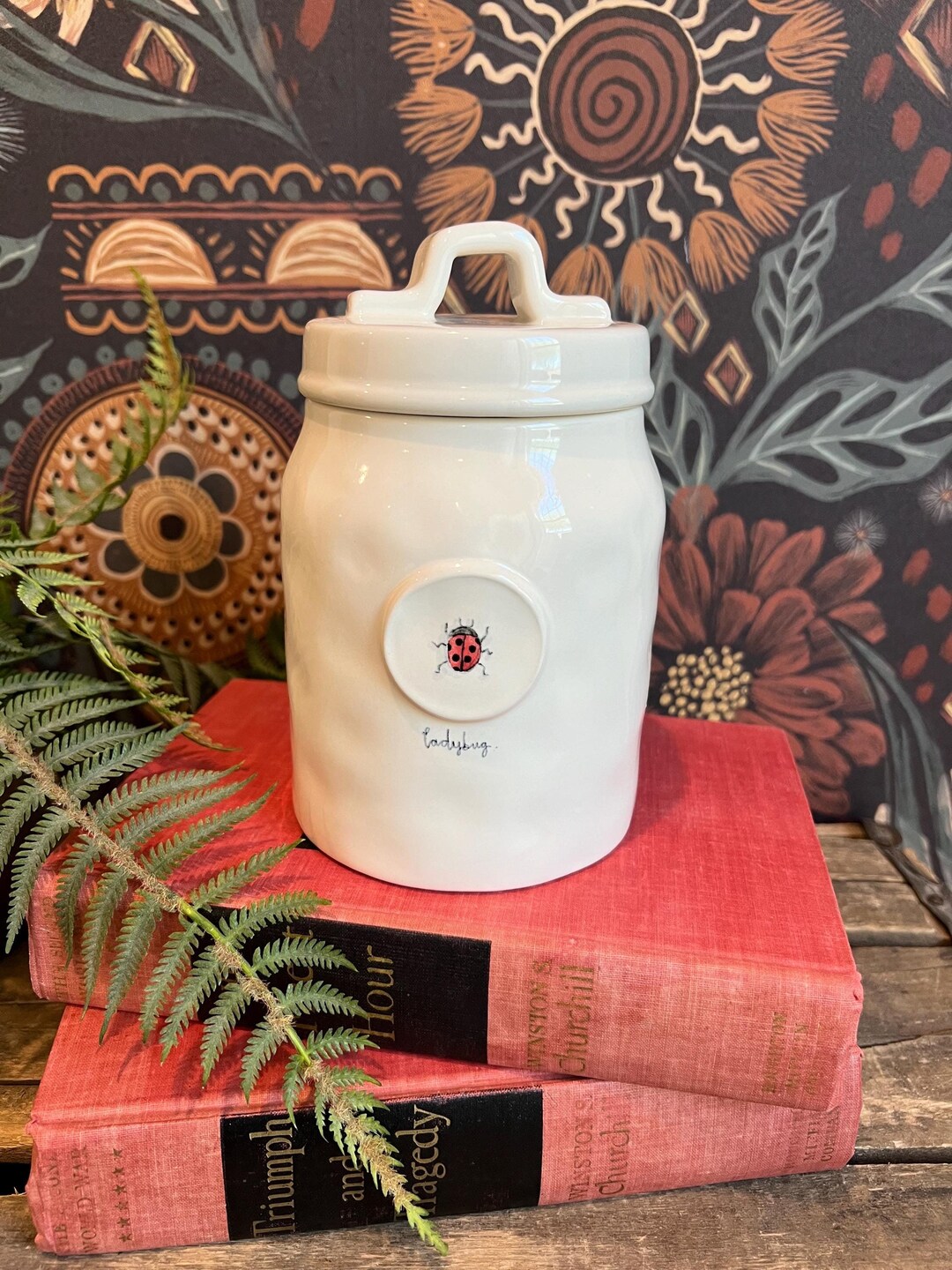 Ceramic Ladybug Canister With Lid - Etsy