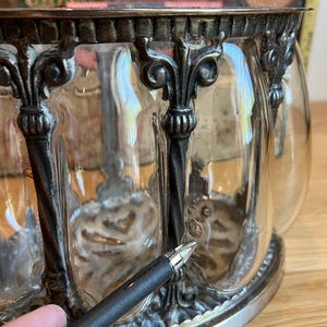 XXL 13”H Caged Baroque Bubble Glass/ Silver/apothecary Jar - Etsy