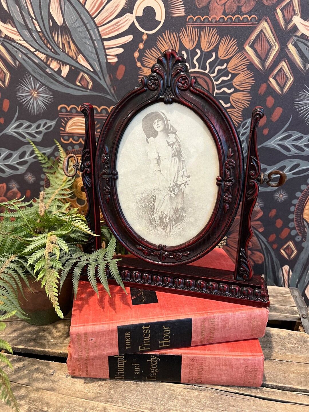 Vintage Oval Swivel Picture Frame - Etsy