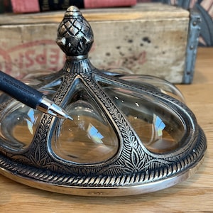 XXL 13”H Caged Baroque Bubble Glass/ Silver/apothecary Jar - Etsy