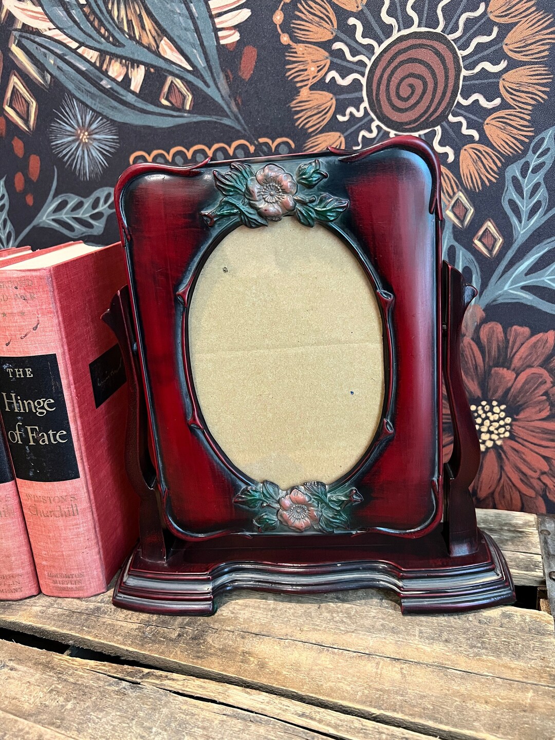 Vintage Swivel Frame Rose Design - Etsy