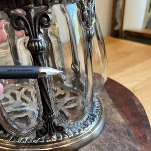 XXL 13”H Caged Baroque Bubble Glass/ Silver/apothecary Jar - Etsy