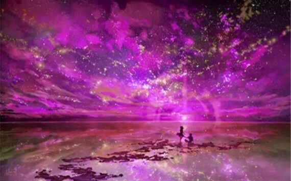 AU Seller 5D Starry Night Pink Landscape Diamond Painting | Etsy