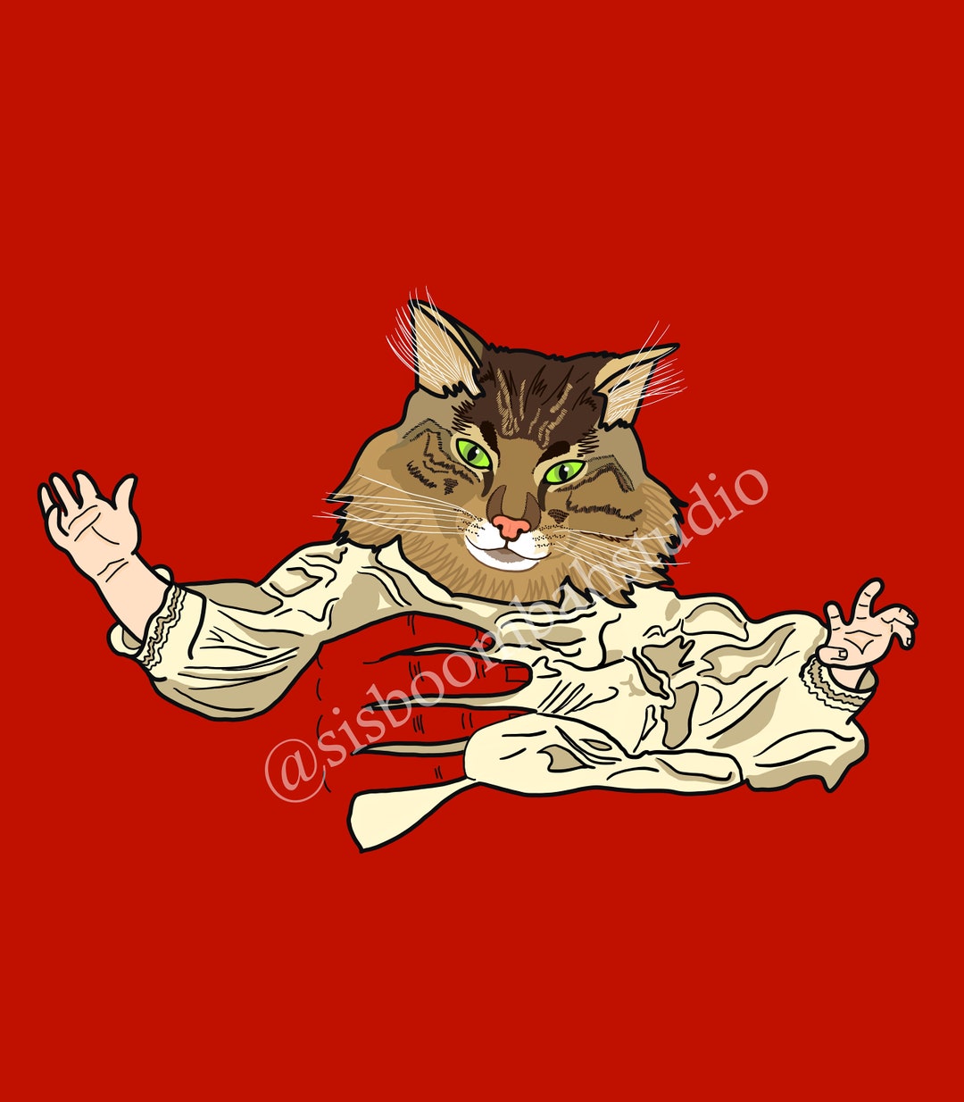 Christening Cat Digital Download - Etsy