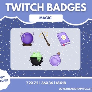 Magic Themed Sub Badges, Bit Badges - Twitch/discord - Set of 5 - Etsy