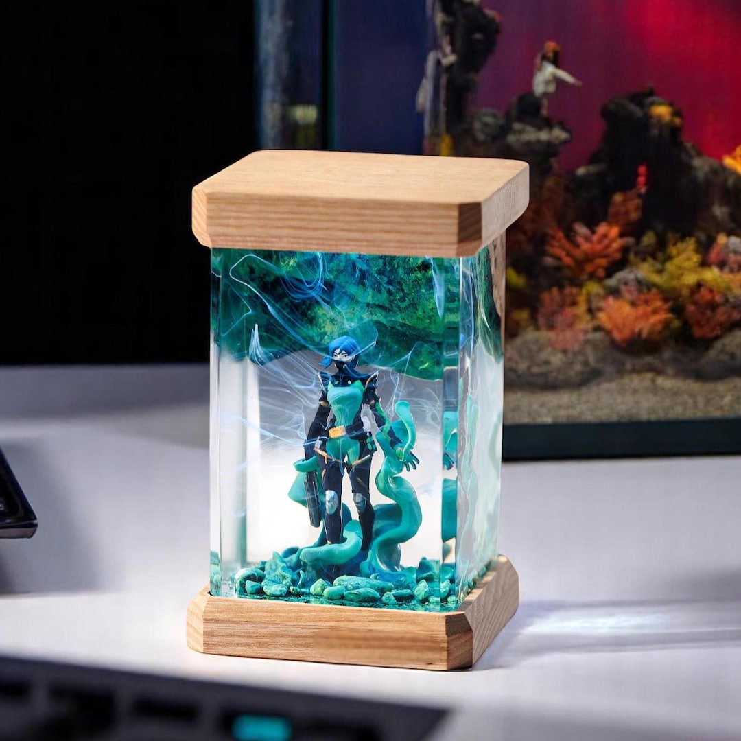 Custom Valorent Epoxy Lamp, Video Game Agent Figurines Night Light ...