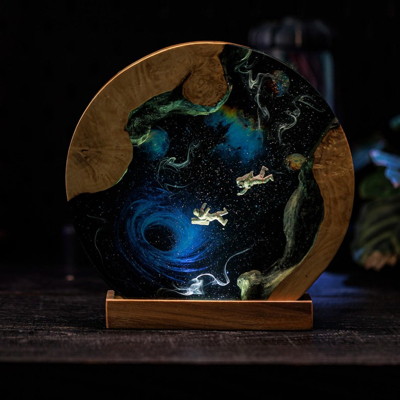 Lamp Galaxy Resin, Astronaut Resin Lamp, Custom Epoxy Resin Lamp, Night ...