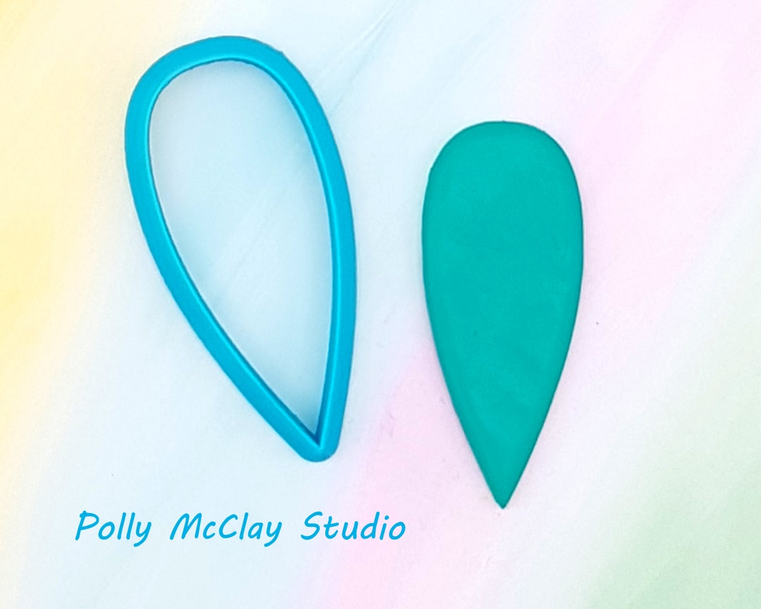 Pointed Teardrop Cutter for Polymer Clay, Metal Clay Earrings, Pendants ...