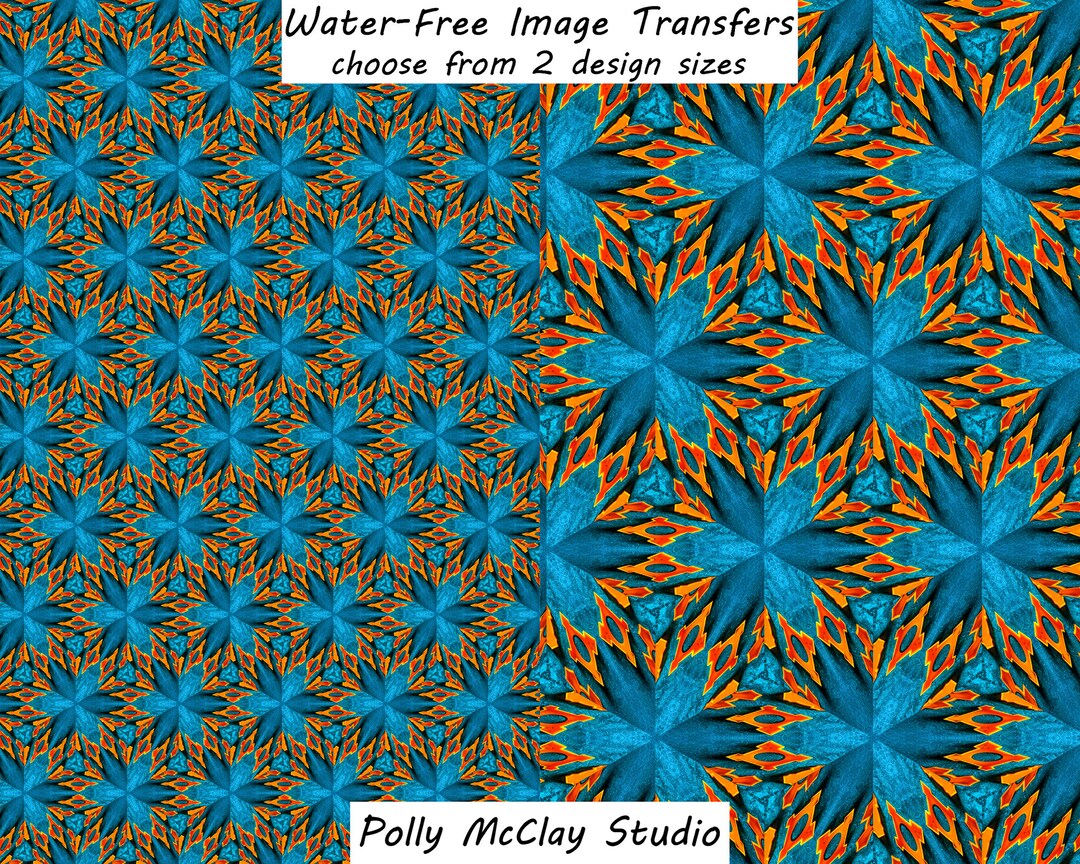 Blue Abstract Design Water-free Image Transfer Sheets for - Etsy