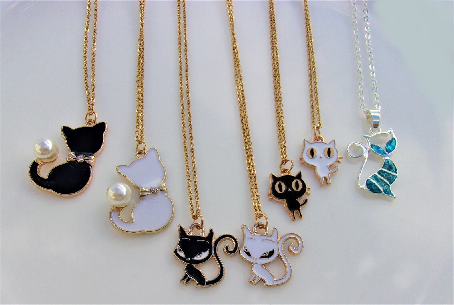 Enamel Cat Necklaces Cute Cat Necklaces Gifts for Cat - Etsy