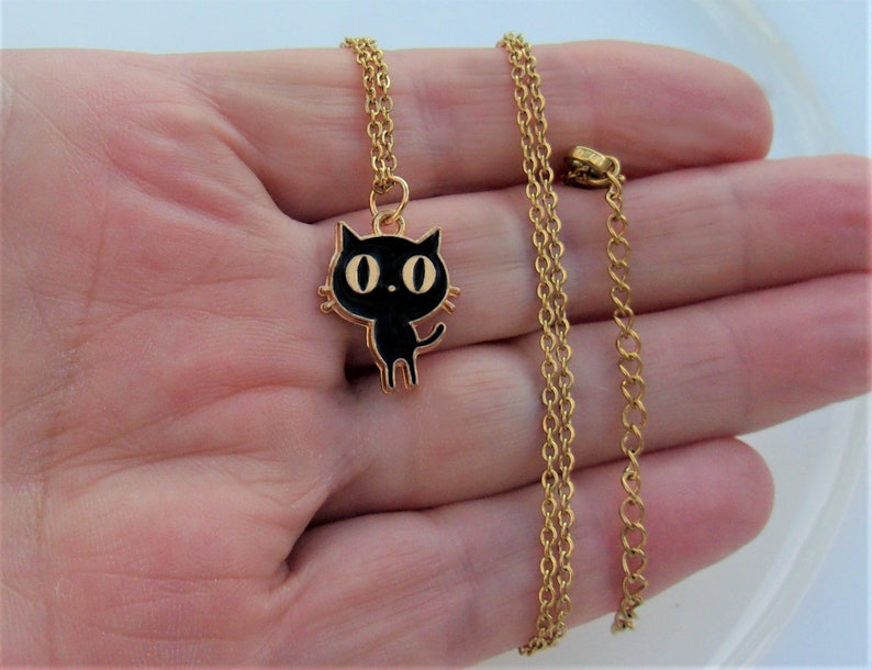 Enamel Cat Necklaces Cute Cat Necklaces Gifts for Cat - Etsy